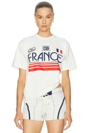 MADE SOME SPORTSWEAR France Tee In White - White & Multi