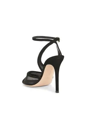 GIANVITO ROSSI Dorotea Suede And Organza Stiletto Sandals