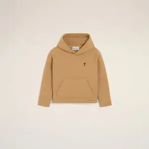 AMI Paris Cotton Hoodie With De Coeur Embroidery
