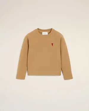 AMI Paris Embroidered Logo Sweatshirt - Camel