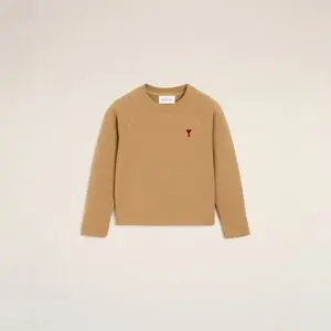 AMI Paris Embroidered Logo Sweatshirt - Camel