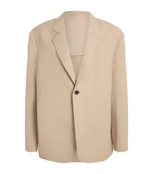 Studio Nicholson Linen-wool Single-breasted Blazer - Beige