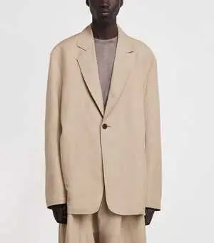 Studio Nicholson Linen-wool Single-breasted Blazer