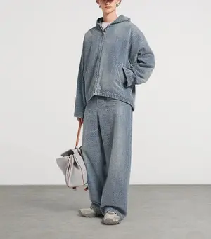 Balenciaga Embroidered Logo Baggy Fit Jeans