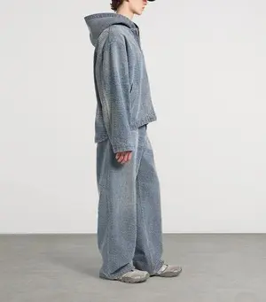 Balenciaga Embroidered Logo Baggy Fit Jeans