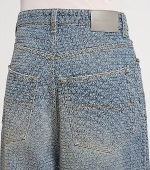 Balenciaga Embroidered Logo Baggy Fit Jeans