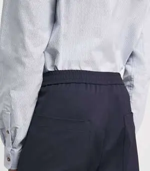 Barena Venezia Wool-blend Drawstring Straight Trousers