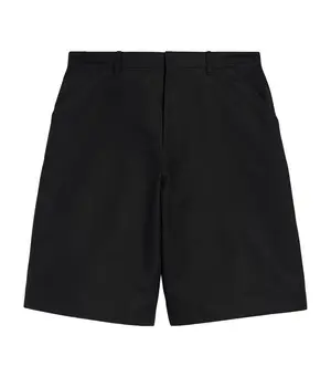 Balenciaga Cotton Bermuda Shorts - Black