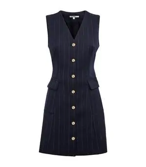 Maje Striped Waistcoat Mini Dress