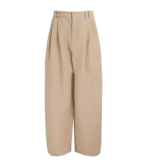 Studio Nicholson Double Pleated Volume Trousers - Beige