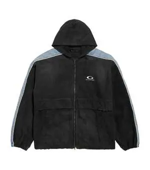 Balenciaga Oversized Contrast-detail Denim Jacket - Brown