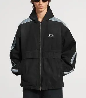 Balenciaga Oversized Contrast-detail Denim Jacket