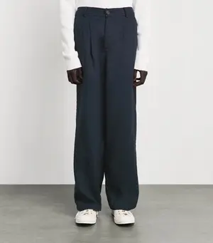 Oliver Peoples Oxford Pleated Wide Leg Trousers