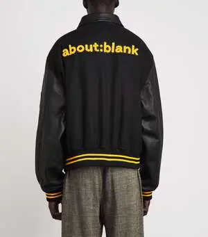 ABOUT:BLANK Leather-wool Letterman Jacket