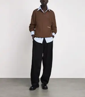 ABOUT:BLANK Knitted Long-sleeve Polo Shirt