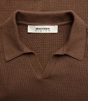 ABOUT:BLANK Knitted Long-sleeve Polo Shirt