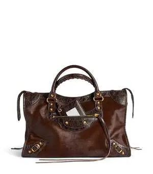 Balenciaga Medium Pony Hair Le City Top-handle Bag - Brown