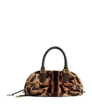 Balenciaga Mini Leather Bolero Bowling Bag - Pink