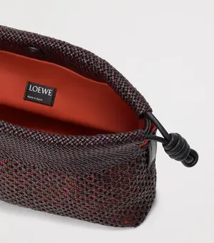 Loewe Medium Woven Leather Flamenco Clutch Bag