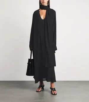TOTEME Scoop-neck Scarf Maxi Dress