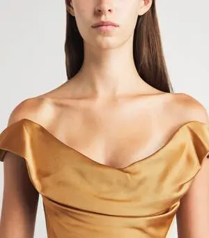 VIVIENNE WESTWOOD Off-the-shoulder Gown With Asymmetrical Skirt