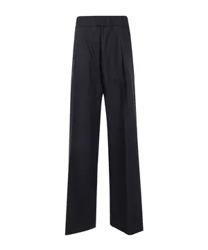 SEMICOUTURE Pleat-detail Trousers - Black