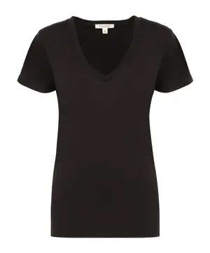 NILI LOTAN Carol V Neck Tee - Black