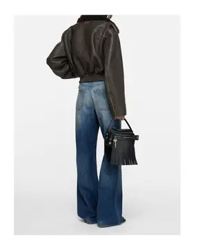 Acne Studios Leather Bomber Jacket