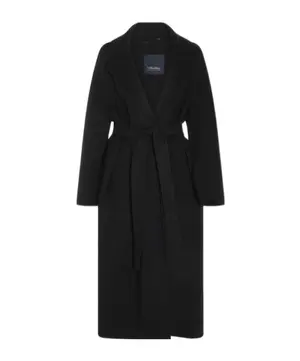 Max Mara Belted Wrap Coat - Black