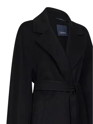Max Mara Belted Wrap Coat - Black