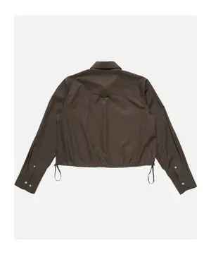 Acne Studios Button-up Over Shirt With Epaulettes And Drawstring Hem