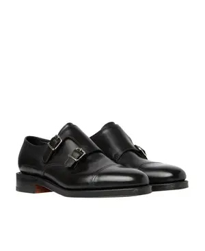 John Lobb Double-buckle Monk Shoes - Black