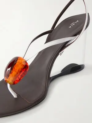 Alaïa Embellished Patent Leather High-heeled Sandals