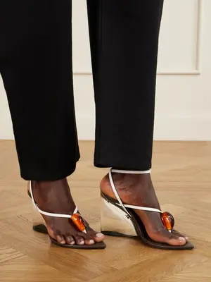 Alaïa Embellished Patent Leather High-heeled Sandals