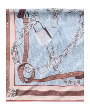 Acne Studios Chain-print Scarf - Gray