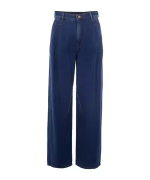 Max Mara Pleated Wide-leg Jeans - Blue