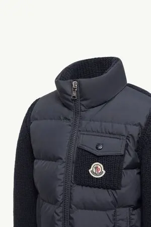 Moncler Padded Wool Cashmere Blend Zip-up Cardigan
