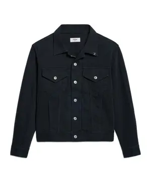 Celine Trucker Jacket In Heavy Cotton Twill - Black