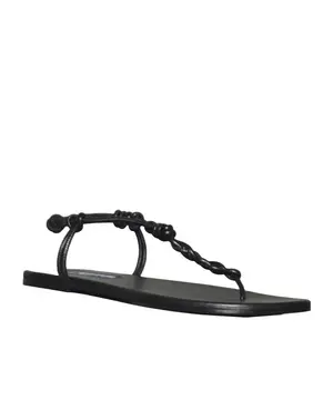 JIL SANDER Knotted-strap Slip-on Flat Sandals