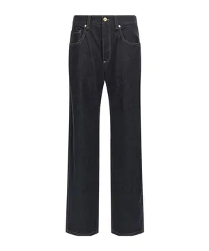 Brunello Cucinelli Monile Detailed Straight-leg Jeans - Black