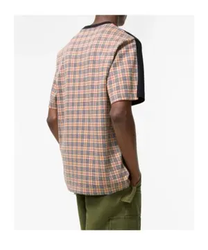 Burberry Checked Back Two-tone T-shirt - Black