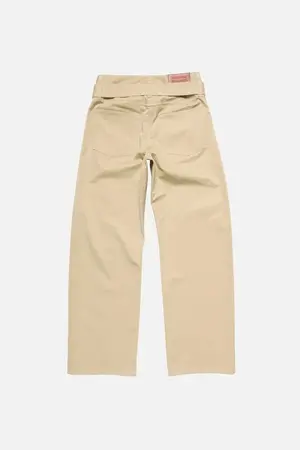Acne Studios Belted Twill Trousers - Light Beige