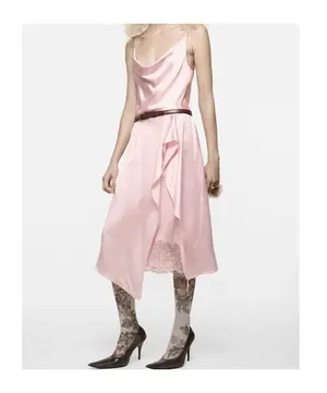 Acne Studios Shiny Satin Slip Dress - No