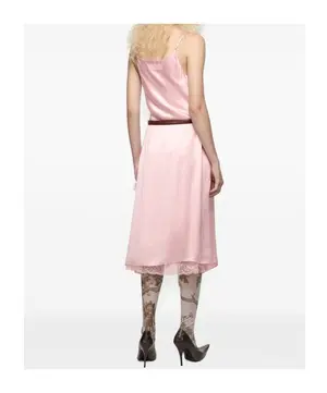 Acne Studios Shiny Satin Slip Dress - Pink
