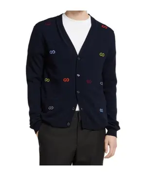 Gucci Fine Cashmere Cardigan With Intarsia