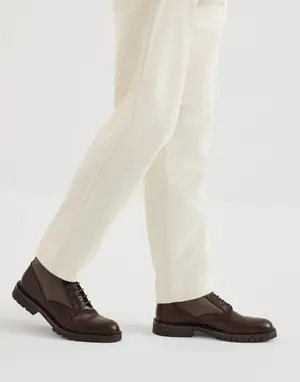 Brunello Cucinelli Waxed Calfskin And Techno Fabric Boots