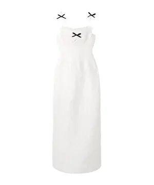 SHUSHU/TONG Lace Detail Dress - White