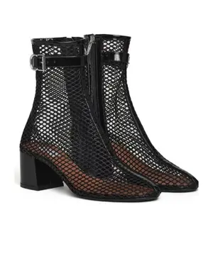 Alaïa Fishnet Ankle Boots