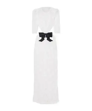 SHUSHU/TONG Hollowed-out Lace Dress - White