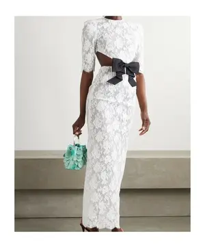 SHUSHU/TONG Hollowed-out Lace Dress